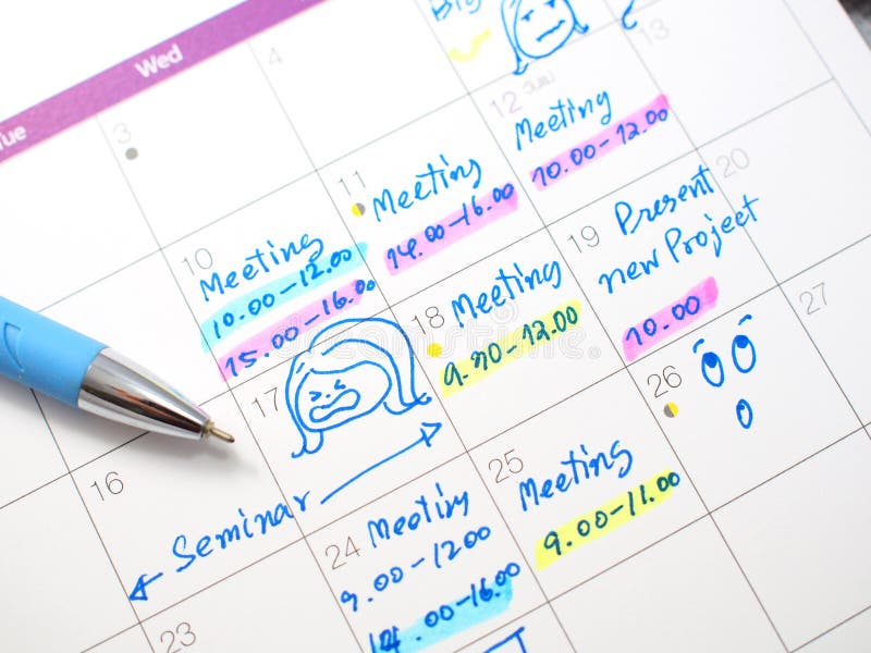 Memo on calendar stock image. Image of appointment, note - 65301039