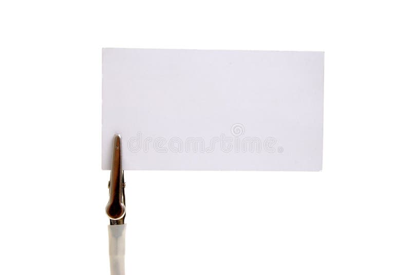 Memo Card/ Business Card with Clipping Paths Stock Image - Image of ...