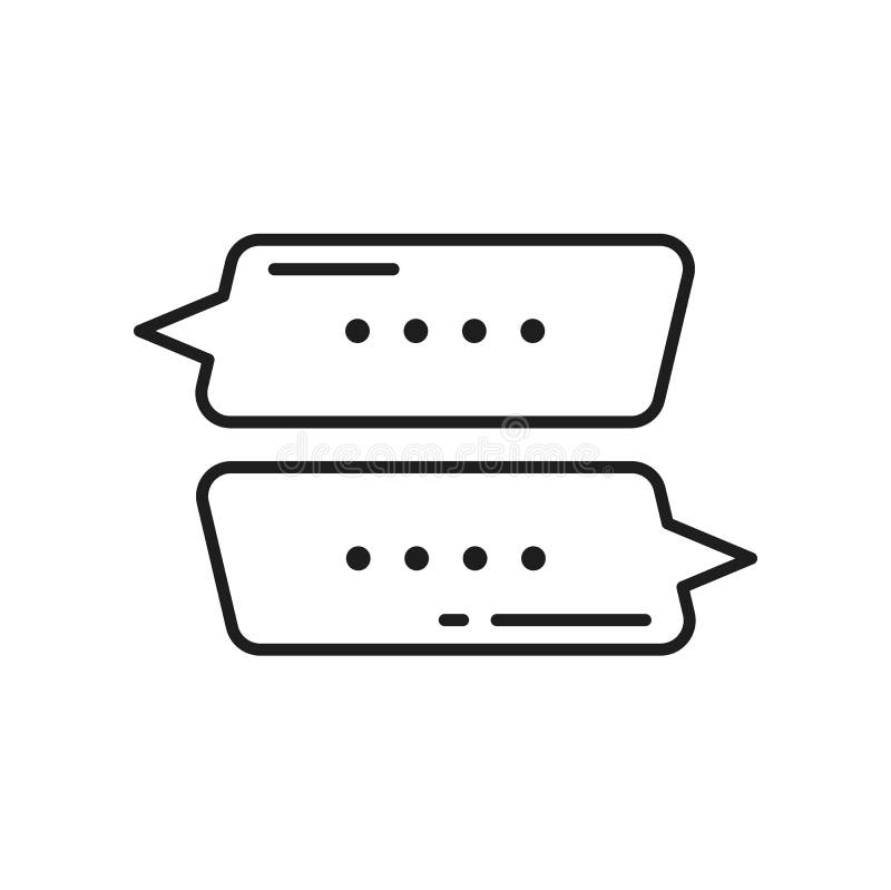 Memo Chatbox Bubble, Outline Message Box Frame Stock Vector ...