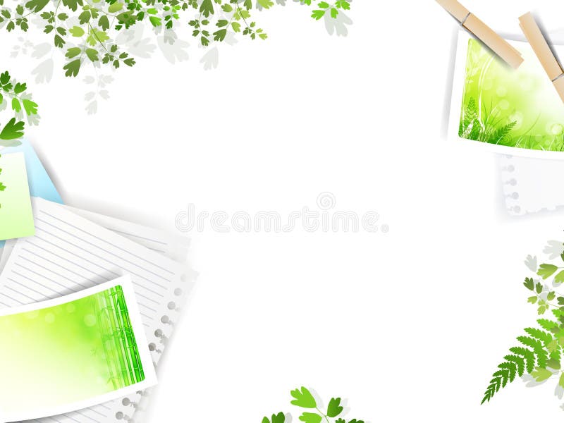 Memo Composition with Photos and Leaves Stock Vector - Illustration of ... Memo Composition with Photos and Leaves Stock Vector - Illustration of ...