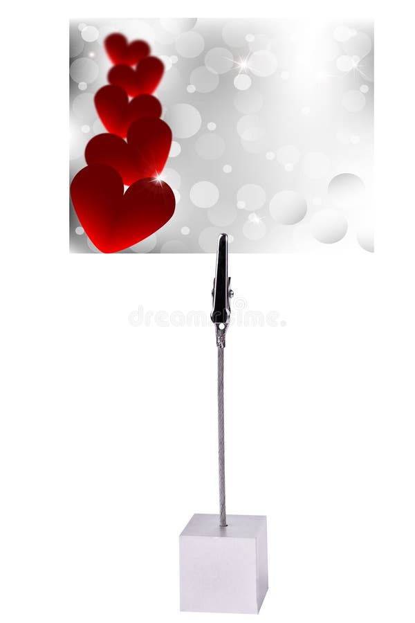 Memo Holder with Abstract Card with Heart Isolated Stock Image - Image ... Memo Holder with Abstract Card with Heart Isolated Stock Image - Image ...