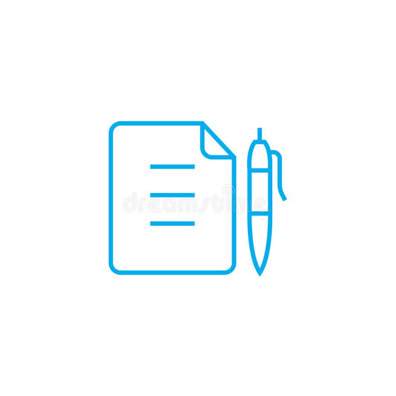 Memo Linear Icon Concept. Memo Line Vector Sign, Symbol, Illustration ...