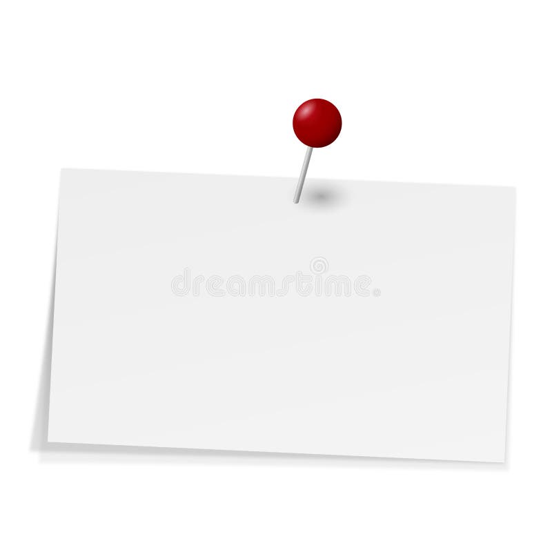 Memo with needle stock vector. Illustration of paper - 41265774