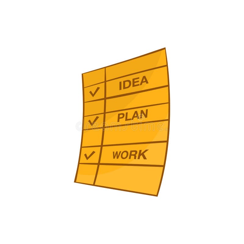 Memo Note Icon, Cartoon Style Stock Vector - Illustration of isolated ...