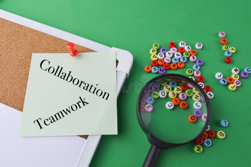 Memo Note Written with Text COLLABORATION and TEAMWORK. Business and ...