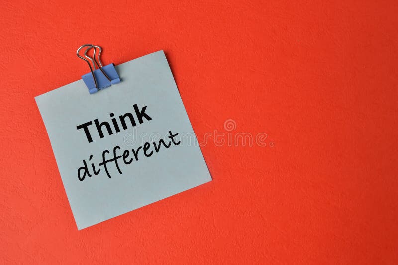 Memo Note Written with Text THINK DIFFERENT Stock Photo - Image of ...