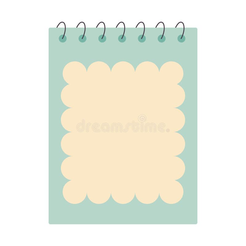 Memo Notepad with Cute Cloud Design. Spiral Notebook Template for Notes ...
