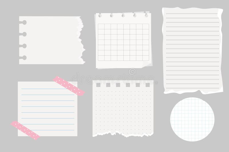 Memo Notes, Paper for Note with Clip, Postit. Planner Notebook Page ...