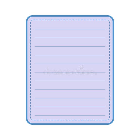 Memo Pad Paper Notebook Sheets. Notepaper with Lines and Grid. Piece of ...