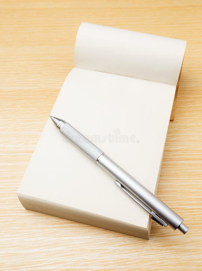 Memo pad and pen stock image. Image of notebook, table - 33183179