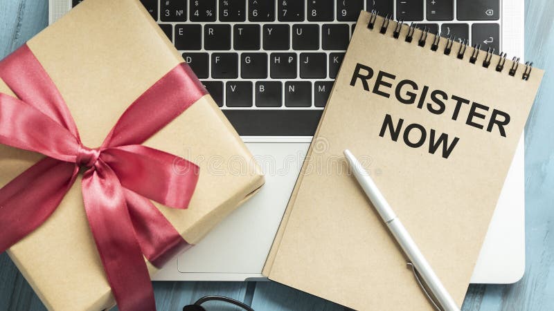 Memo with Register Now on White Stock Photo - Image of label, computer ...