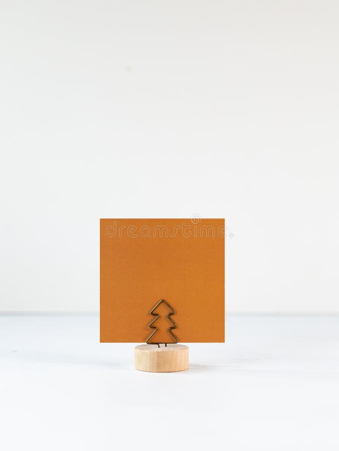 Memo Stand Holder with Clip with Blank Card. Mockup Writing Messages ...
