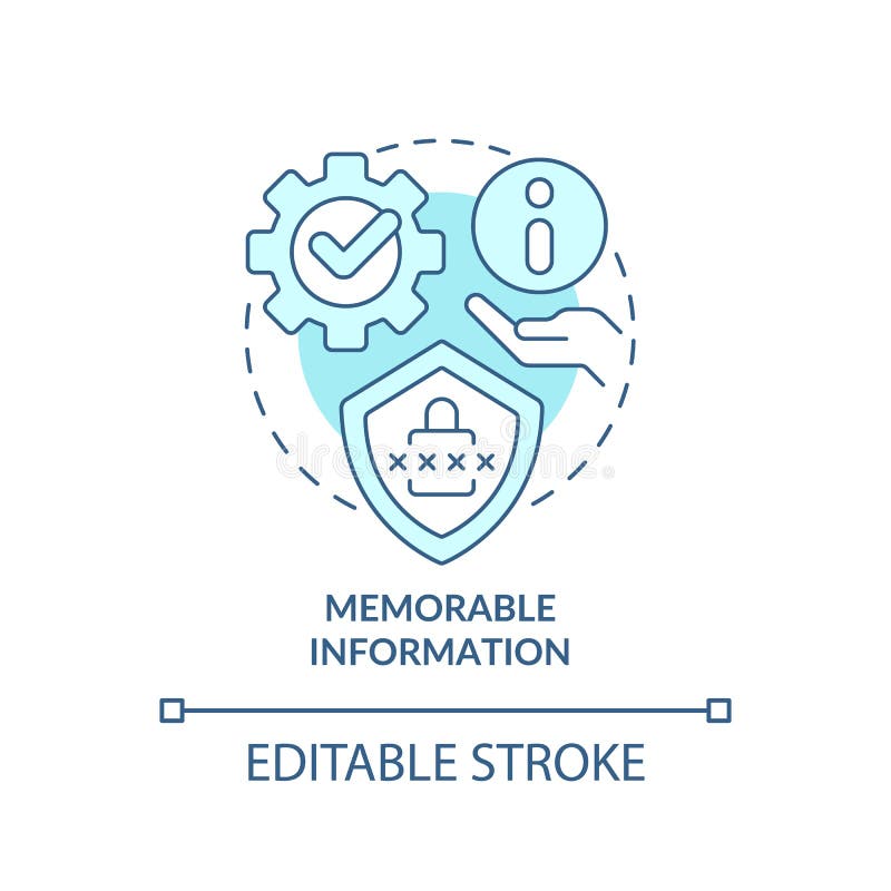 Memorable Information Turquoise Concept Icon Stock Vector ...