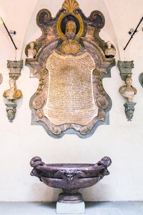 Memorable Inscription on the Wall of a Building in Florence Editorial ...