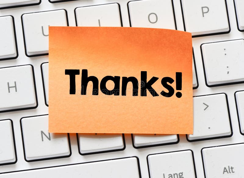 Memorandum met dankwoord stock afbeelding. Image of nota - 50759881