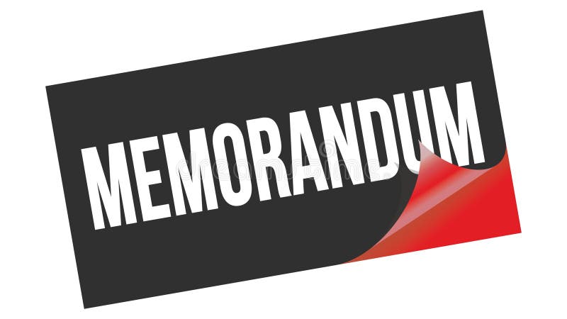 MEMORANDUM Text on Black Red Sticker Stamp Stock Illustration ...