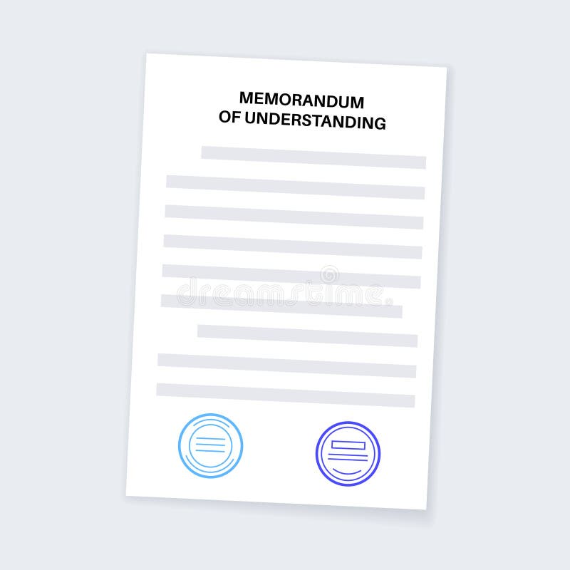 Memorandum of Understanding Stock Vector - Illustration of license ...
