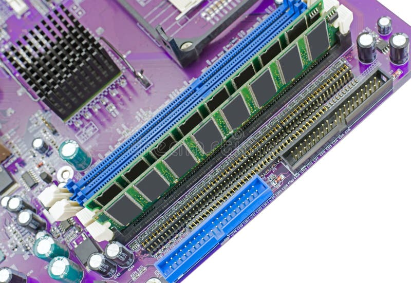 Memoria Ram De La Placa Madre Y De Foto de archivo - Imagen de hardware ...
