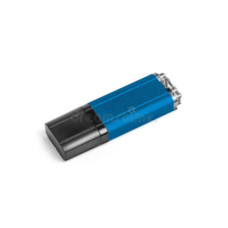 Memoria USB Azul En Un Fondo Blanco Imagen de archivo - Imagen de ...
