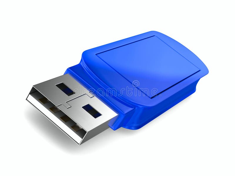 Memoria USB En El Fondo Blanco Stock de ilustración - Ilustración de ...