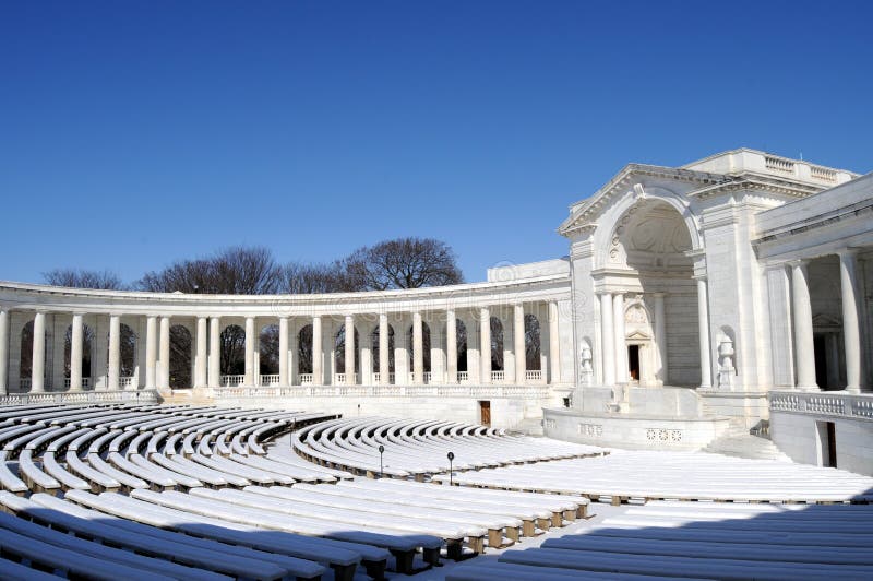 Memorial Amphitheater stock image. Image of graveyard - 20341469