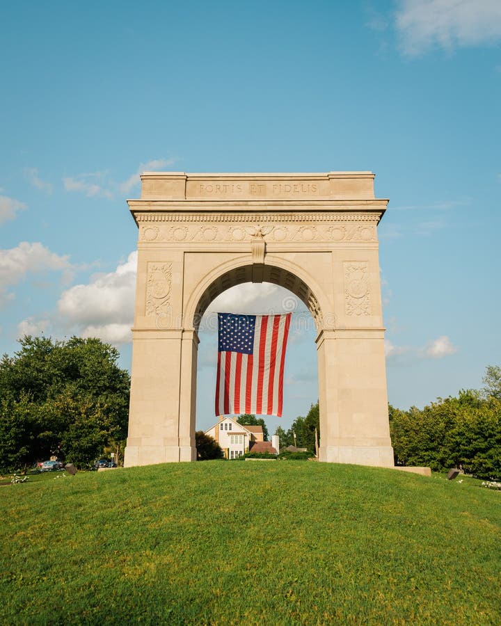 The Memorial Arch in Huntington, West Virginia Stock Image - Image of ...