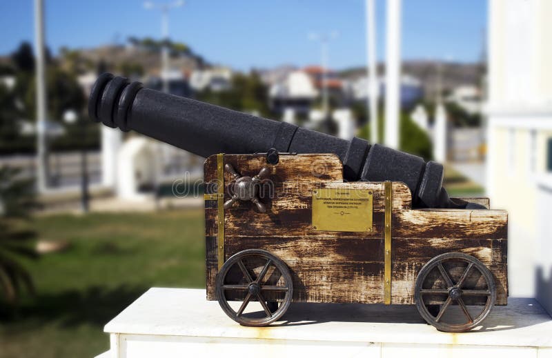 Memorial Cannon on Salamis Town Hall Editorial Photography - Image of ...