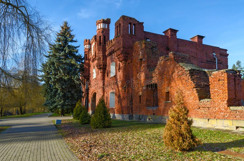 Kholm Gate of Brest-Litovsk Fortres in Brest. Brest Stock Image - Image ...