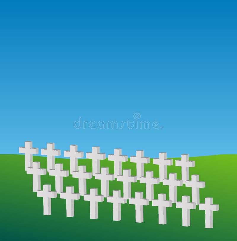 Memorial crosses stock vector. Illustration of dead, remember - 5431097