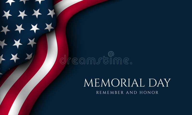 Memorial Day Background Design Stock Vector - Illustration of white ...