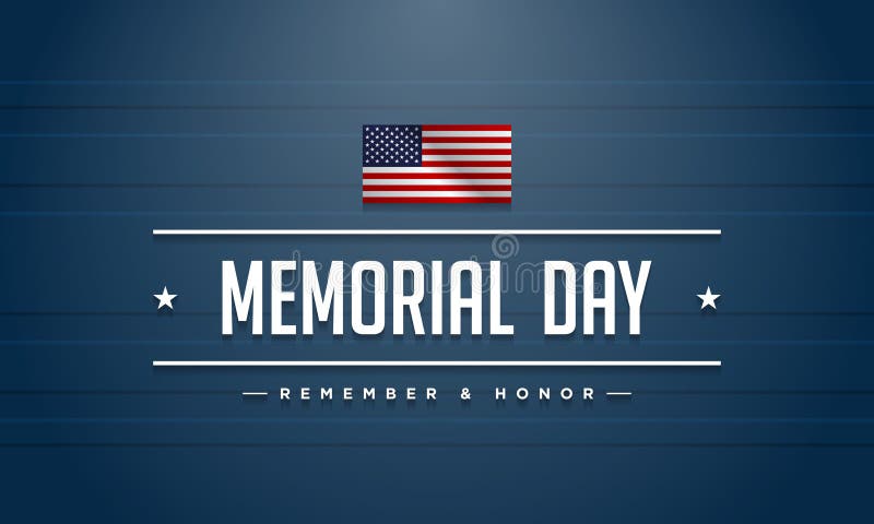 Memorial Day Background Design Stock Vector - Illustration of military ...