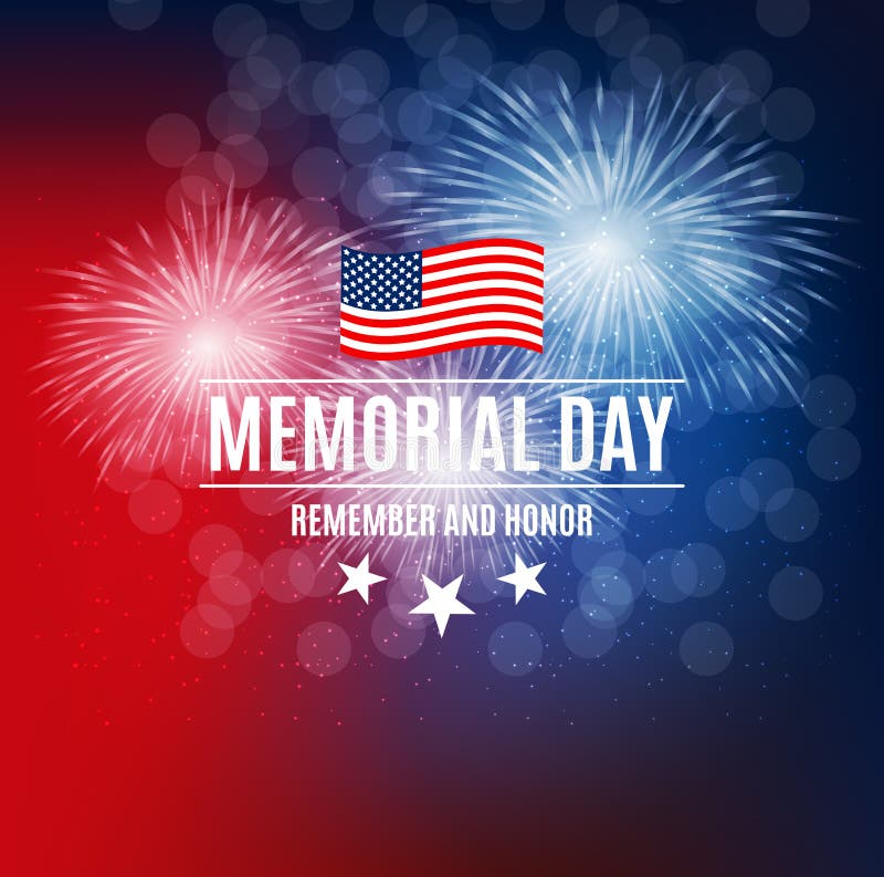 Memorial Day Background Template Vector Illustration Stock Vector ...