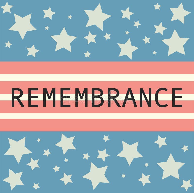 Memorial Day Banner with Remembrance Sign on it. Stock Vector ...