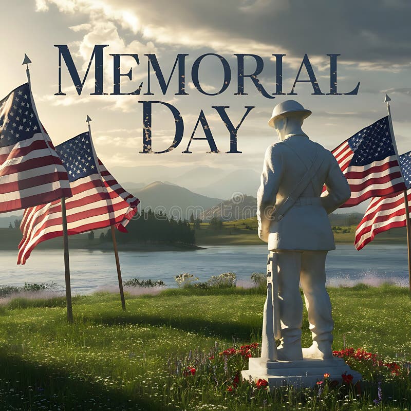 Memorial Day Celebration Background Design Stock Illustration ...