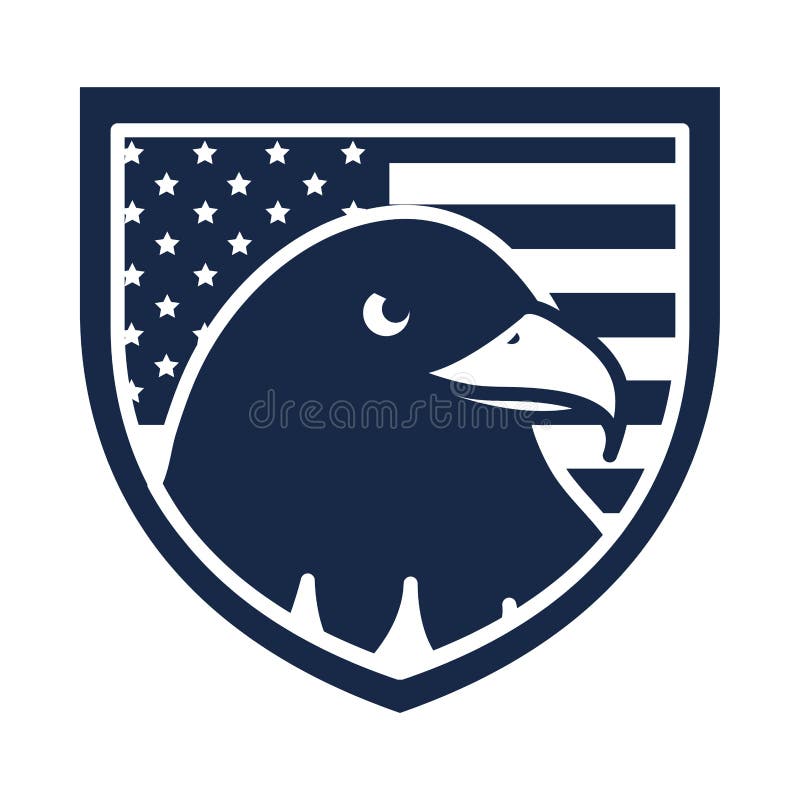 Memorial Day with Shield Background or Banner Design with American ...