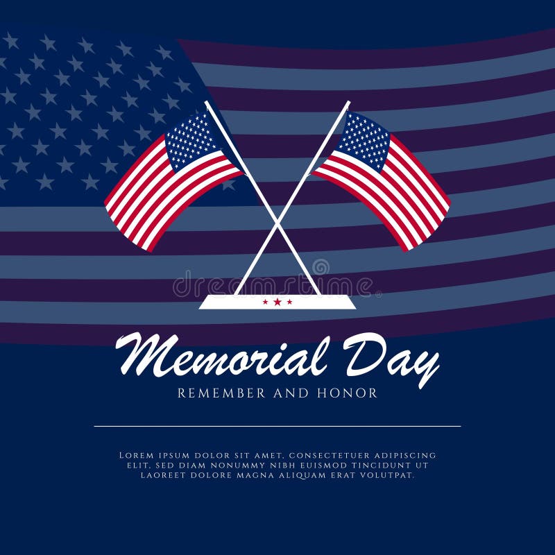 Memorial Day Greeting Card Design Stock Illustration - Illustration of ...