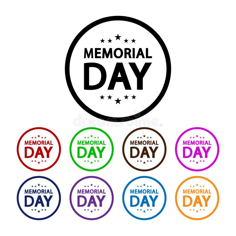 Memorial Day icon stock vector. Illustration of sale - 246394703