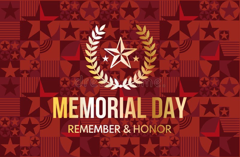 Memorial Day, Remember and Honor -banner Stock Vector - Illustration of ...