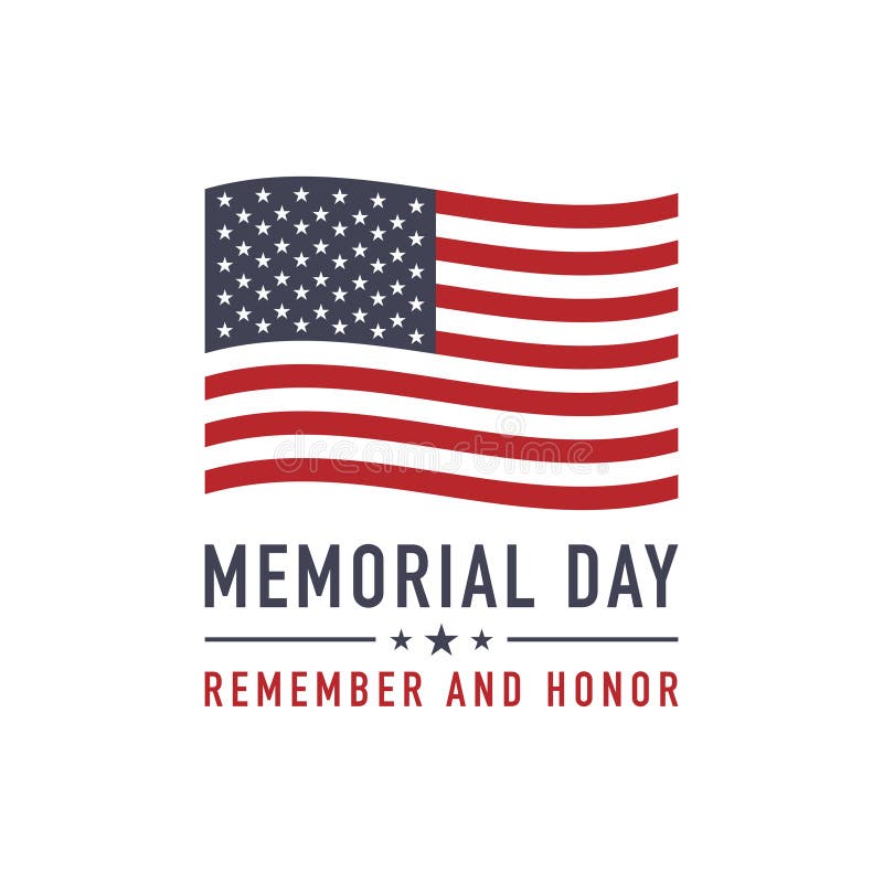 Memorial Day, Remember and Honor Vector Banner. USA Memorial Day Poster ...