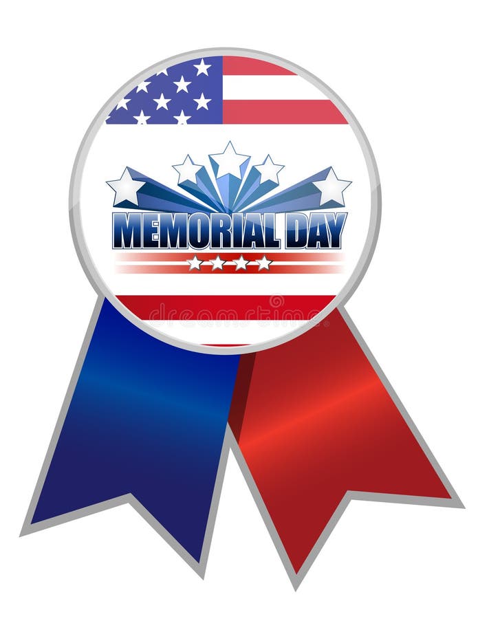 Memorial Day ribbon stock vector. Illustration of celebrating - 19533288