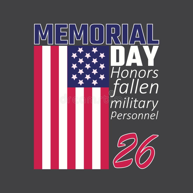 Memorial Day Tribute Graphic Design with U.S Stock Illustration ...