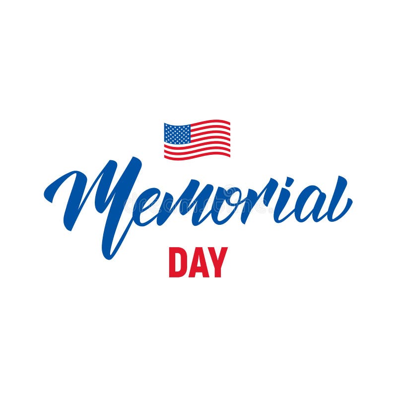 Memorial Day. USA Memorial Day Lettering Typography Design Stock Vector ...