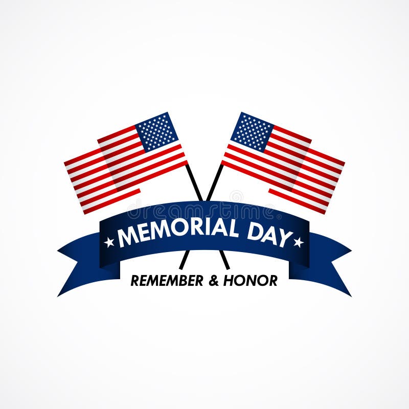 Memorial Day Vector Design Template Illustration. Remember and Honor ...