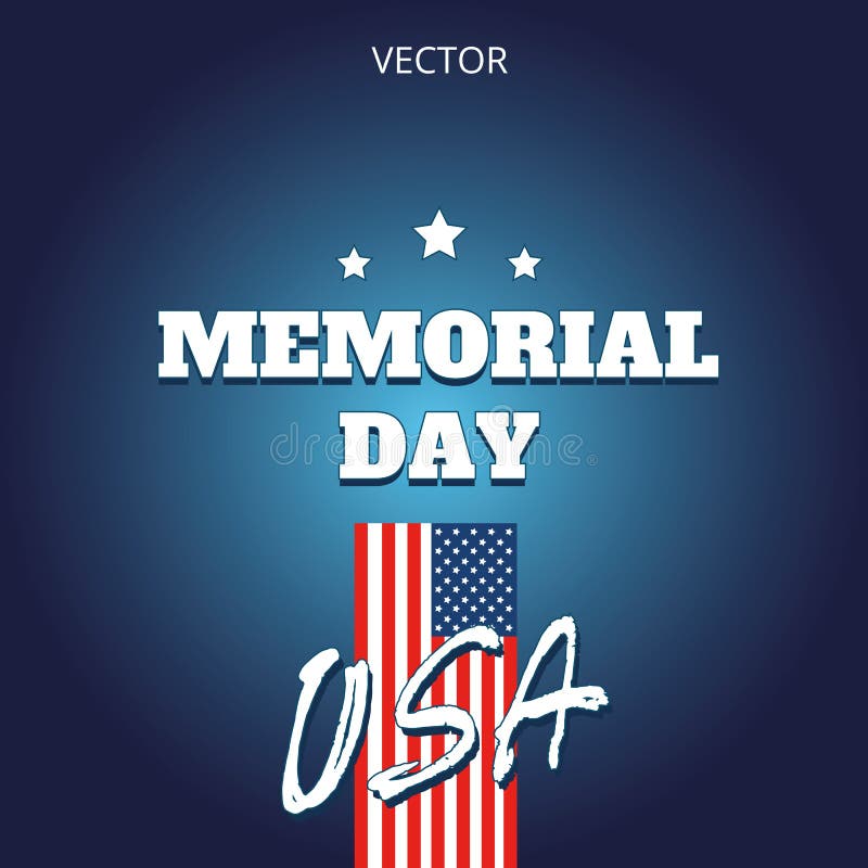 Memorial Day Vector Illustration Logo Banner Label Stock Vector ...