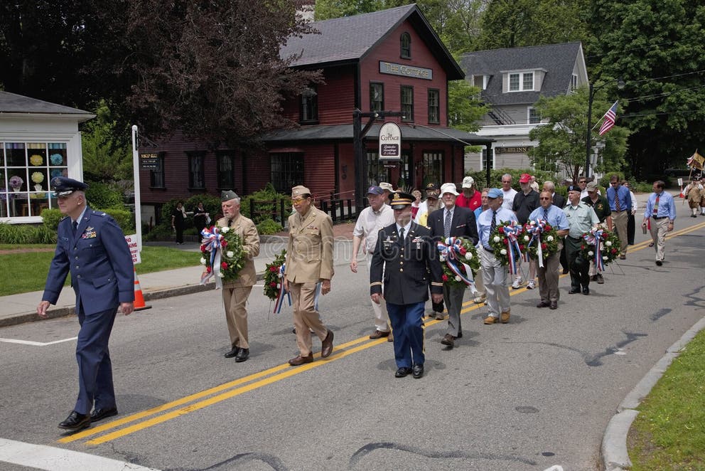 Memorial Day Veterans March Editorial Stock Image - Image of parade ...