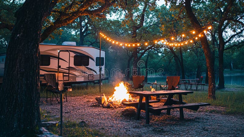 Memorial Day Weekend Camping Trip with a Cozy Campfire and Marshmallows ...