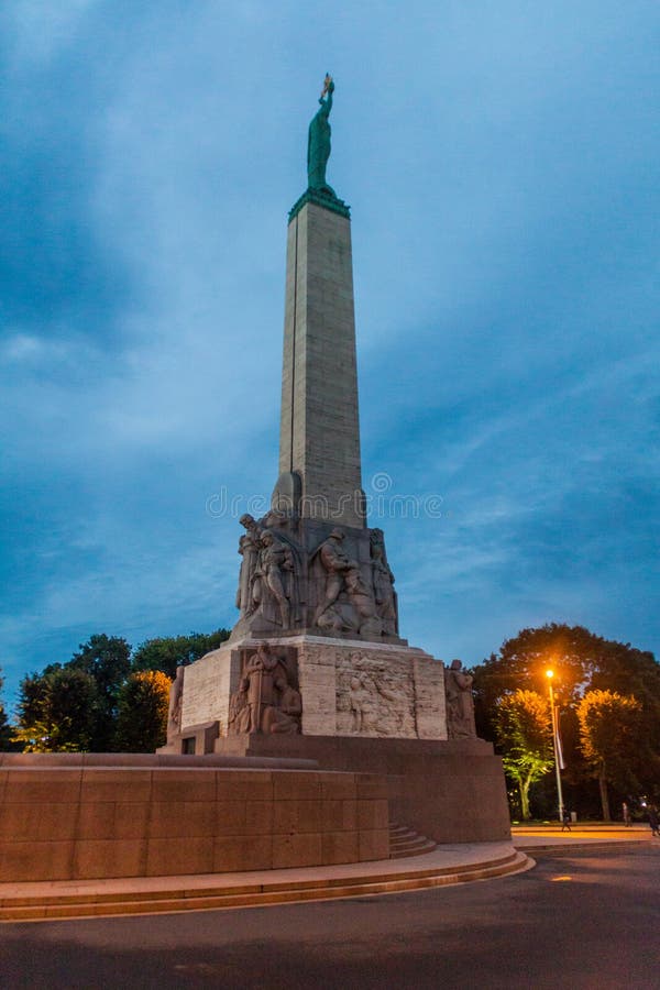 Memorial of Freedom in Riga, Latv Stock Photo - Image of star, monument ...