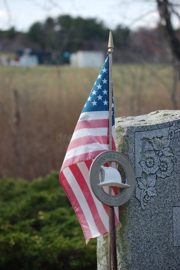 Memorial gravesite stock photo. Image of grave, flag, carving - 755980