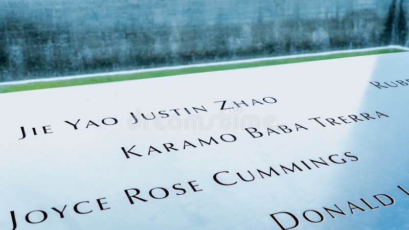 Memorial at Ground Zero Manhattan for September 11 Terrorist Attack ...