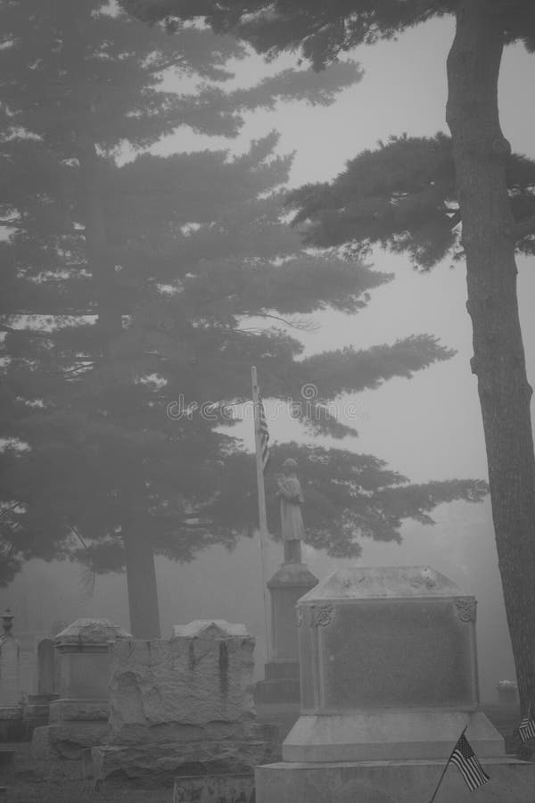 Headstones in the Mist editorial image. Image of creepy - 54824180